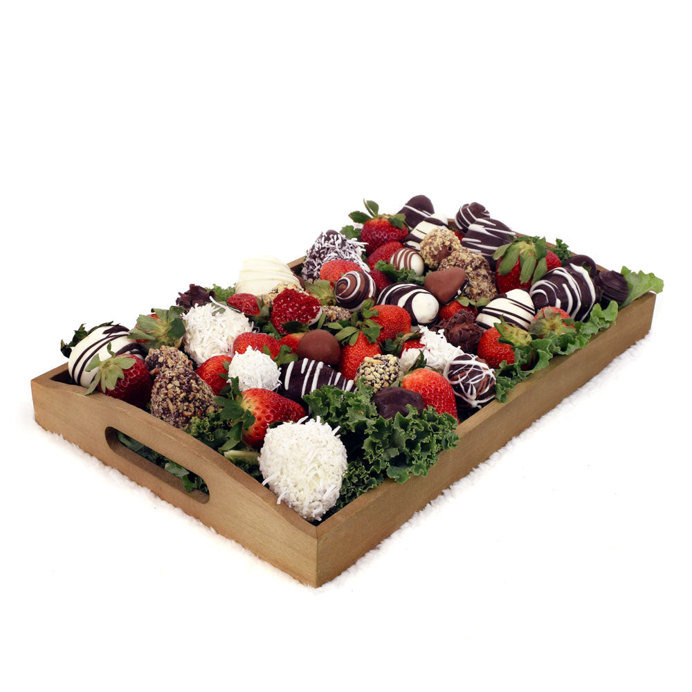 Assorted Chocolate Dipped Strawberry Gift Box – Gourmet gift baskets ...